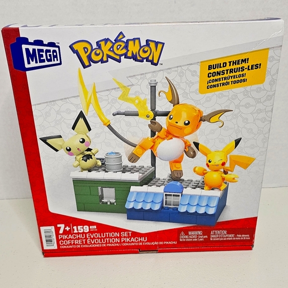 Mega Bloks | Toys | Mega Pokmon Pikachu Evolution Building Set | Poshmark